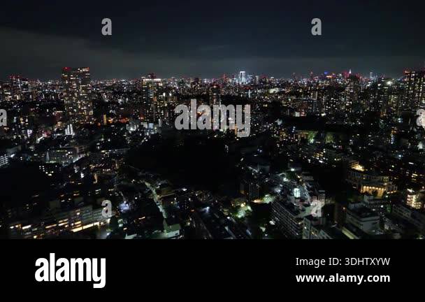Takanawa Gateway City Observation Deck, Japan Night 2025 Stock Video ...