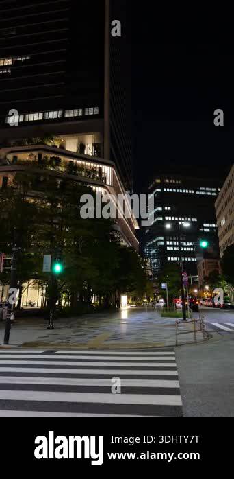Tokyo Port City Takeshiba, Japan Night View 2025 Stock Video Footage ...
