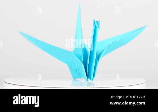 Japanese culture origami crane paper craft Orizuru Stock Video Footage ...