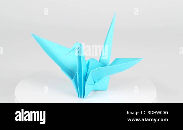 Japanese culture origami crane paper craft Orizuru Stock Video Footage ...