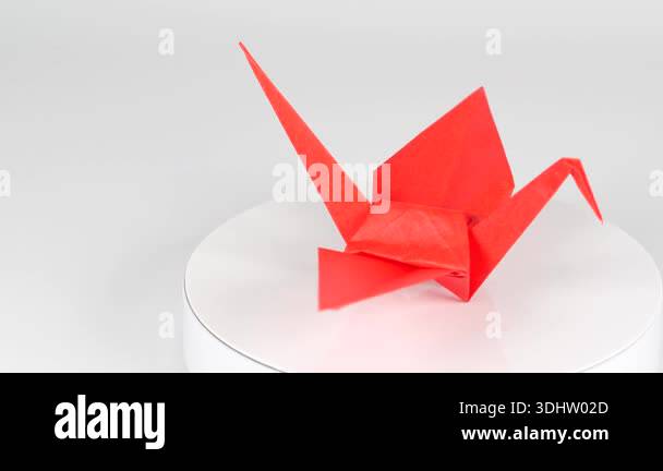 Japanese culture origami crane paper craft Orizuru Stock Video Footage ...