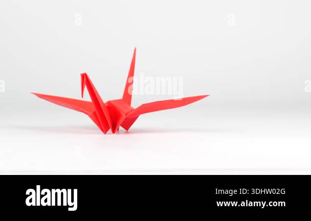 Japanese culture origami crane paper craft Orizuru Stock Video Footage ...