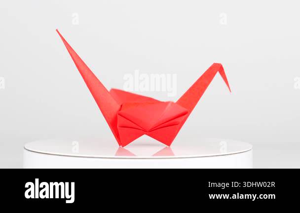 Japanese culture origami crane paper craft Orizuru Stock Video Footage ...