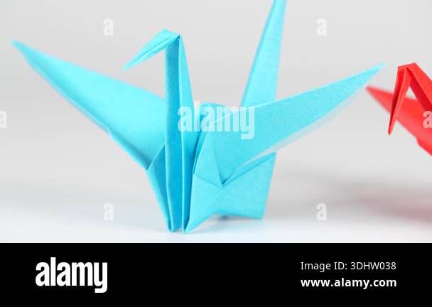 Japanese culture origami crane paper craft Orizuru Stock Video Footage ...