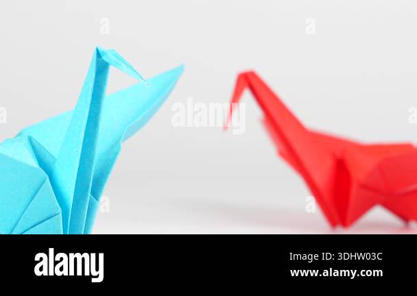 Japanese culture origami crane paper craft Orizuru Stock Video Footage ...