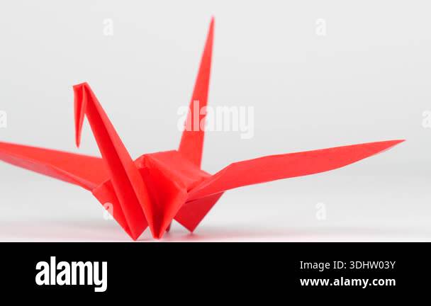 Japanese culture origami crane paper craft Orizuru Stock Video Footage ...