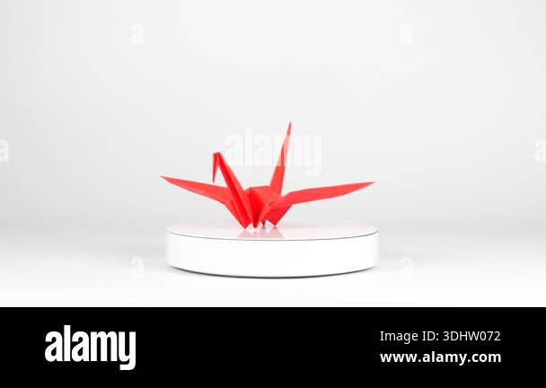 Japanese culture origami crane paper craft Orizuru Stock Video Footage ...