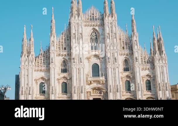 Milan Cathedral facade on Cathedral square, Milan, Lombardia, Italy ...