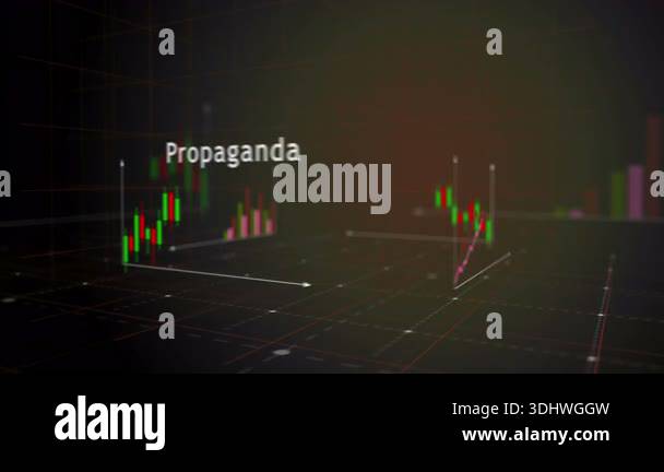 Fake news charts and graphs diagram seamless and loopable 3d concept ...