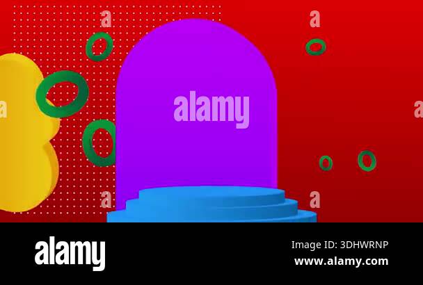 Mockup product display animation, cylinder pedestal podium. Stage ...