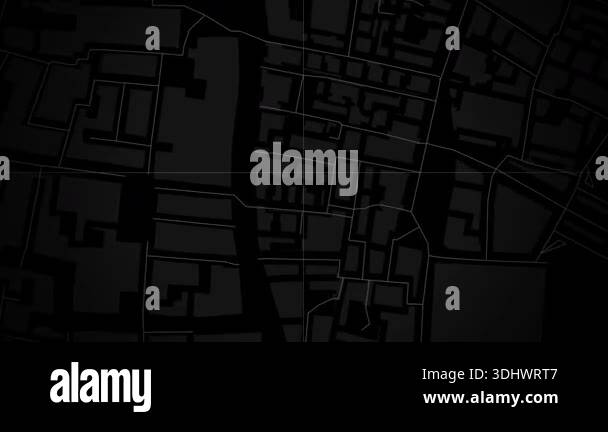 Futuristic map target detection. City map blueprint search animation ...