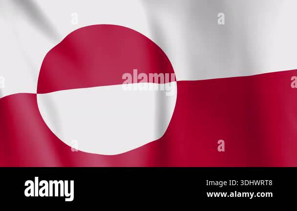 Flag of Greenland animated background. Symbol of the Greenlandic ...