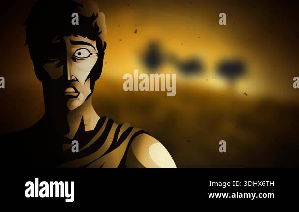 plato cave allegory with shadows and fire Stock Video Footage - Alamy