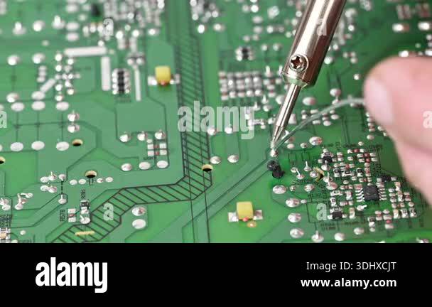 A video of soldering on an electrical circuit board Stock Video Footage ...