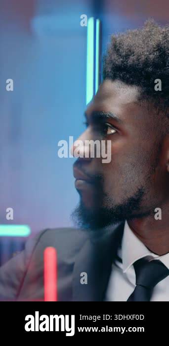 Business concept where good-looking successful purposeful skilled ...