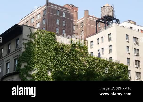 New York City urban building architecture, Manhattan rooftop, United ...