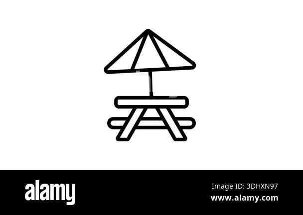 Enjoy yourself with this Picnic Table animated vector icon that is ...