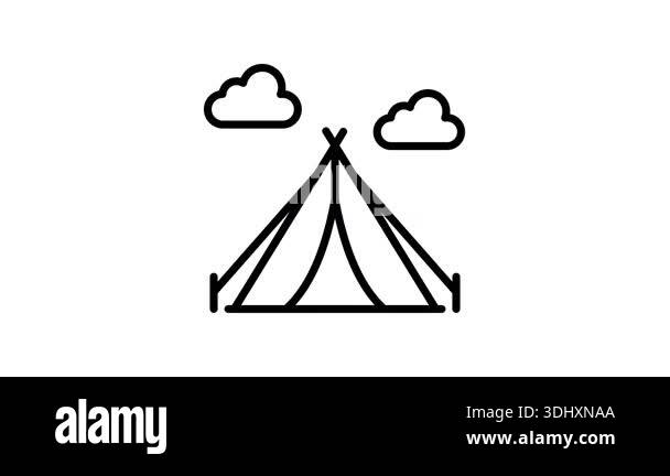 Embrace the wilderness with our Outdoor Camping animated vector icon ...