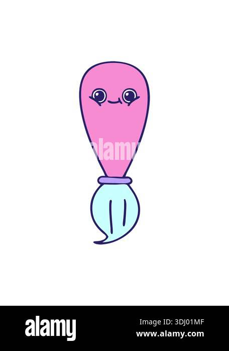 bobbing motion animation of cartoon of a paint brush Stock Video ...