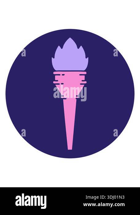 jiggle and pause animation of tattoo style image of a lit torch Stock ...