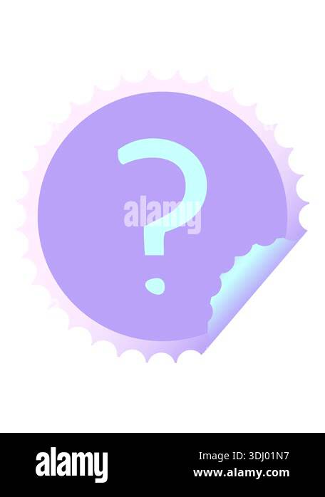 bob and pause animation of circular peeling sticker cartoon of a ...