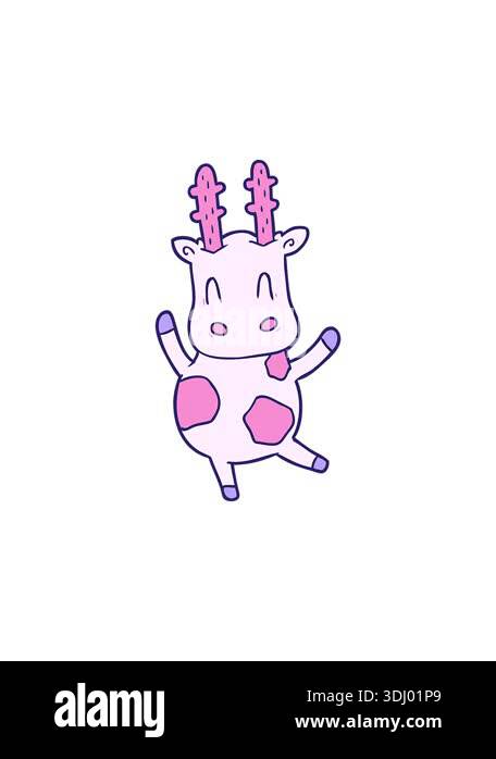 popping motion animation of cute cartoon giraffe Stock Video Footage ...