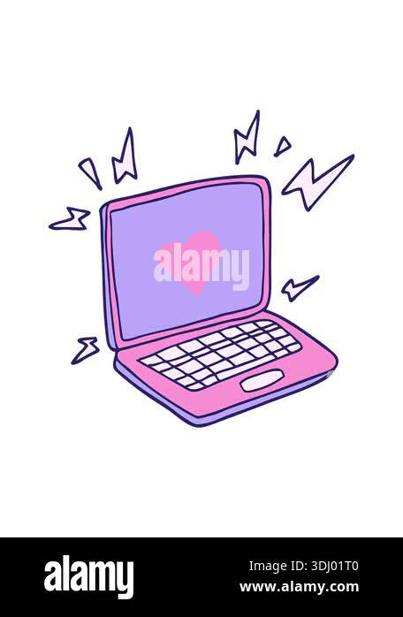 jiggle and pause animation of internet dating cartoon Stock Video ...