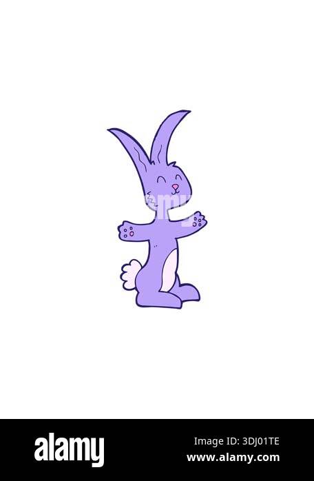 radioactive glowing animation of rabbit illustration Stock Video ...