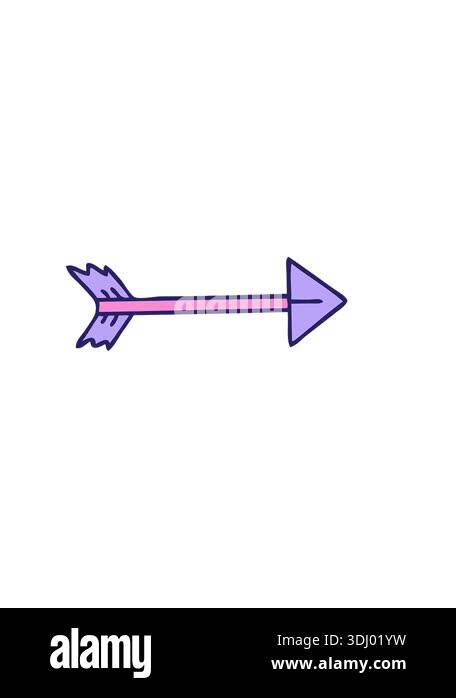 horizontally vibrating animation of a hand drawn cartoon arrow Stock ...