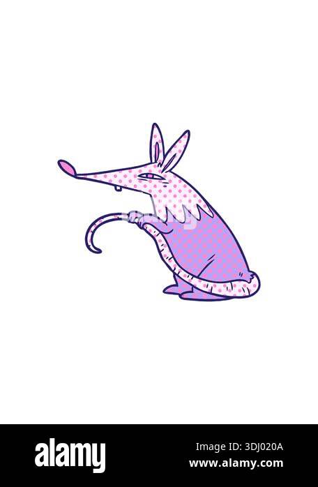 radioactive glowing animation of cartoon sneaky rat Stock Video Footage ...