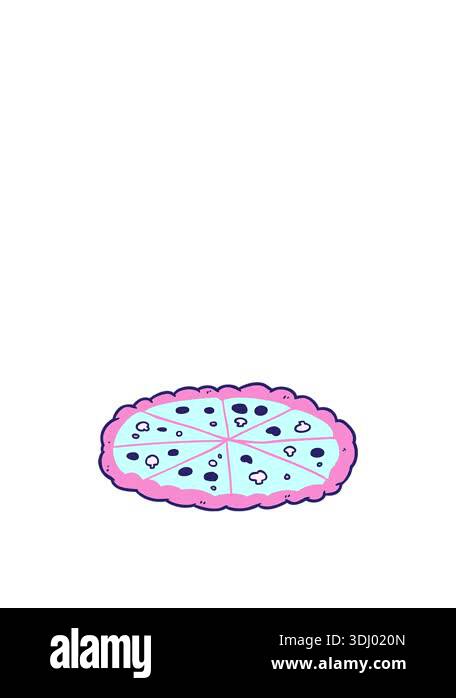 rise and float animation of cartoon double cheese pizza Stock Video ...