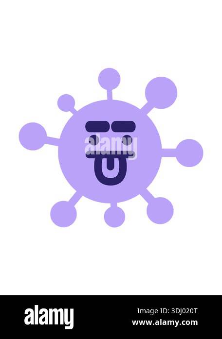 spinning motion animation of displeased virus Stock Video Footage - Alamy