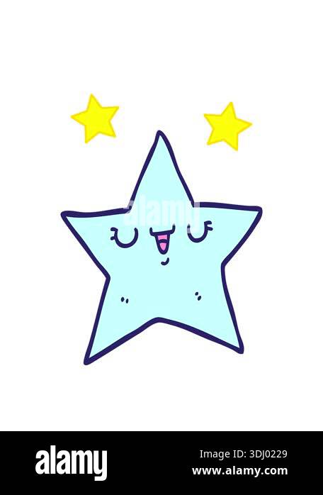 spinning stars animation of star cartoon Stock Video Footage - Alamy