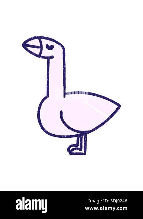 pixelize effect animation of goose character Stock Video Footage - Alamy