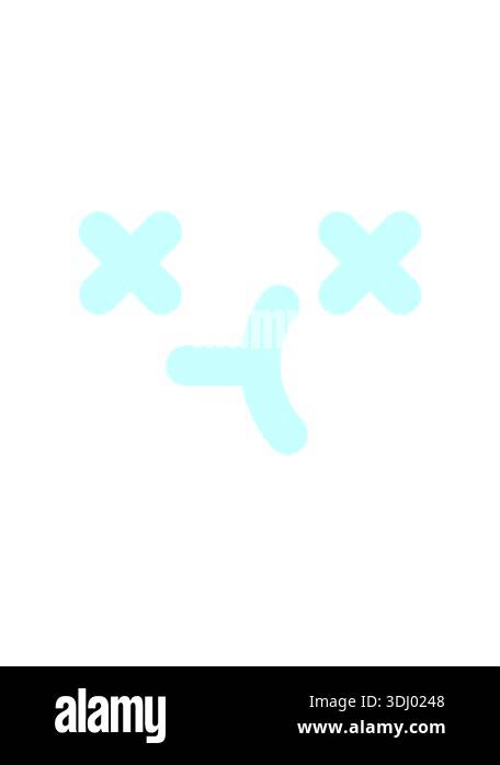 pressure popping animation of unsure cross eyed face icon Stock Video ...