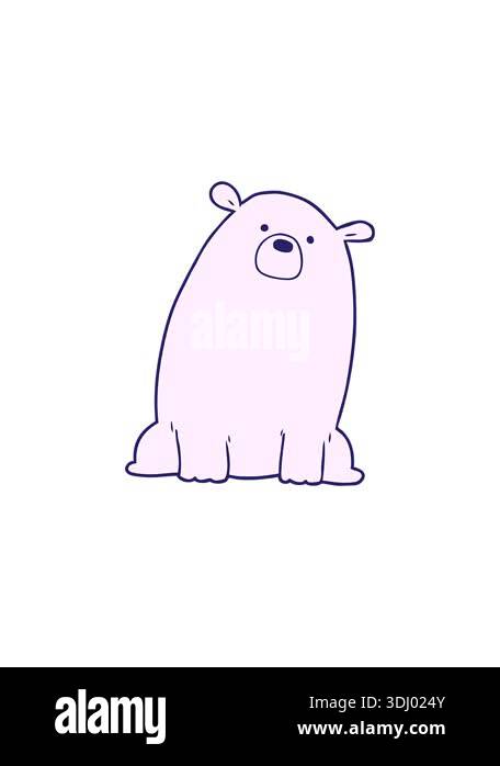 radioactive glowing animation of drawing of a cartoon polar bear Stock ...