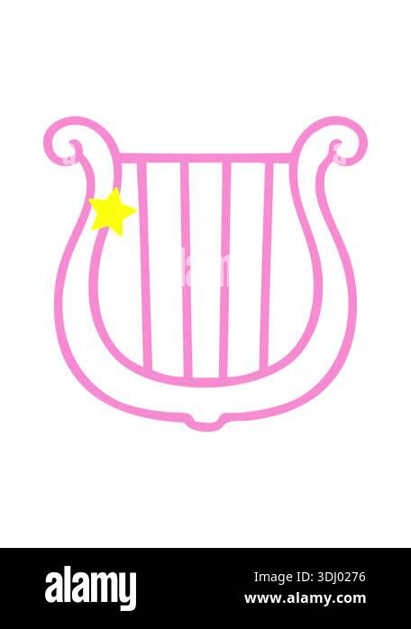 twinkling stars effect animation of line drawing cartoon of a ...