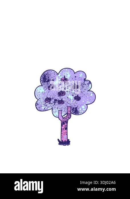 rise and float animation of apple tree cartoon Stock Video Footage - Alamy