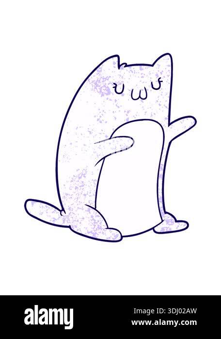 neon light effect animation of fun design of a cartoon cat Stock Video ...