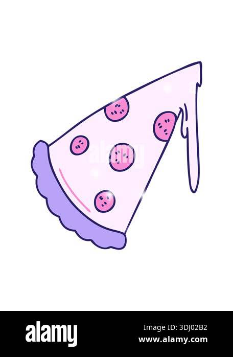glitter effect animation of hand drawn quirky cartoon slice of pizza ...