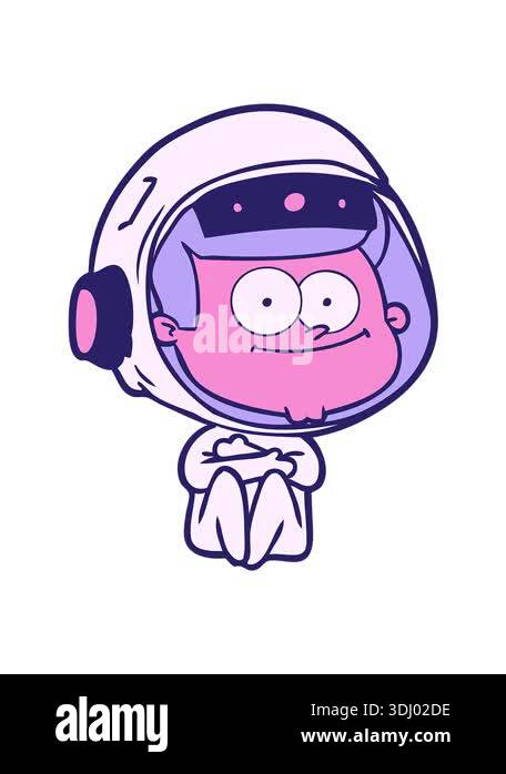 vibrating motion animation of happy astronaut cartoon Stock Video ...