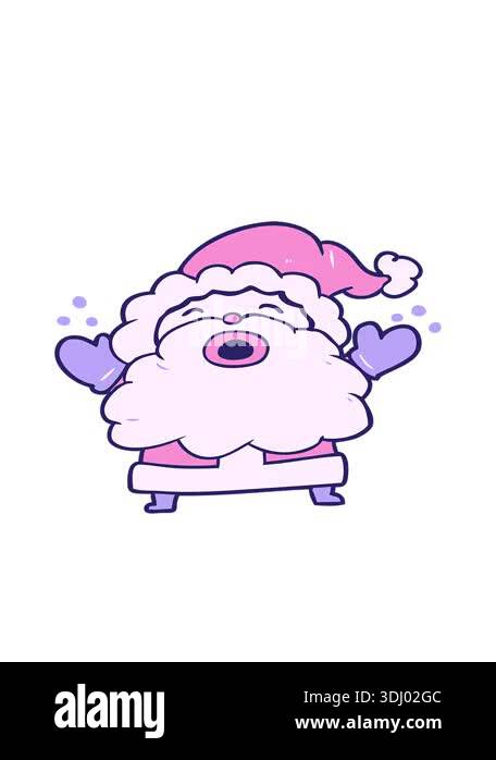 bobbing motion animation of cartoon santa claus shouting in frustration ...
