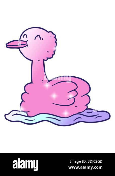 glitter effect animation of cartoon swimming duck Stock Video Footage ...