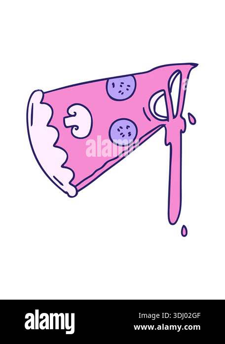 shine light effect animation of a slice of pizza cartoon Stock Video ...