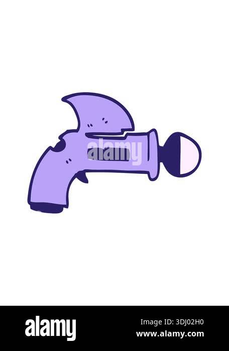 pressure popping animation of cartoon doodle ray gun Stock Video ...
