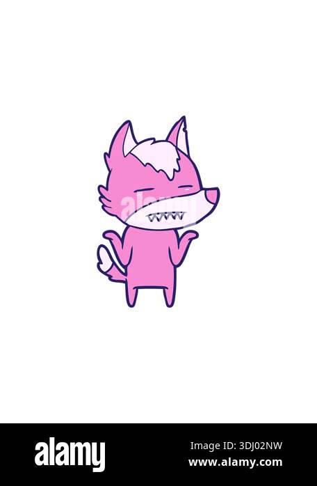 splitting effect animation of wolf showing teeth Stock Video Footage ...