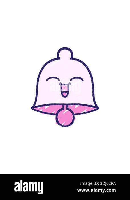 radioactive glowing animation of Bell Chalk Drawing Stock Video Footage ...