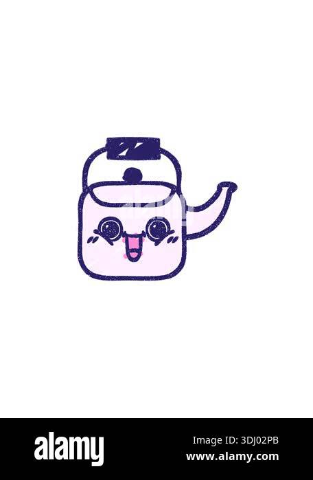 sales flash animation of a Kettle Chalk Drawing Stock Video Footage - Alamy