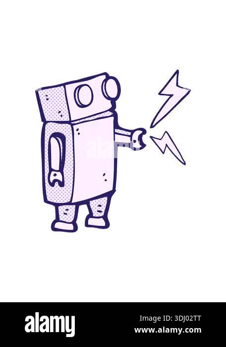 pixelize effect animation of cartoon little robot Stock Video Footage ...