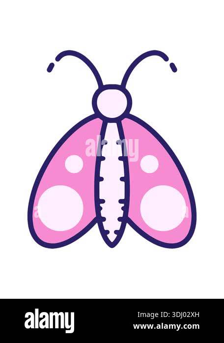 shine light effect animation of simple cute drawing of butterfly Stock ...
